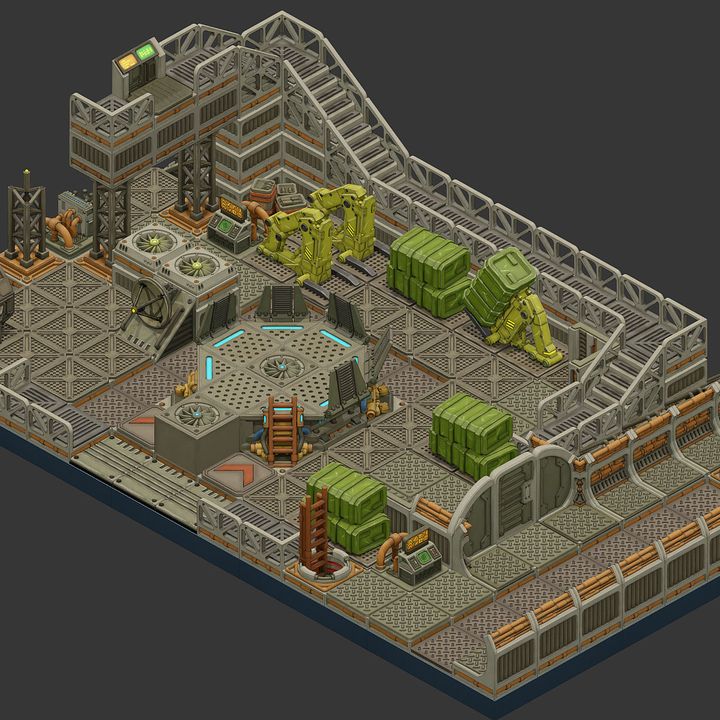 3D Printable THE INFINITE SPACESHIP (Dungeon Blocks) by Dungeon Blocks