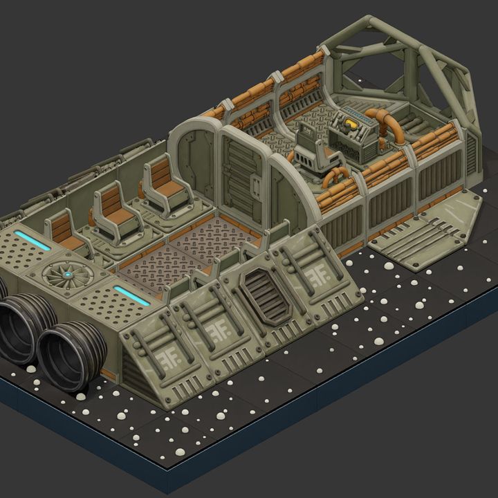 3D Printable THE INFINITE SPACESHIP (Dungeon Blocks) by Dungeon Blocks
