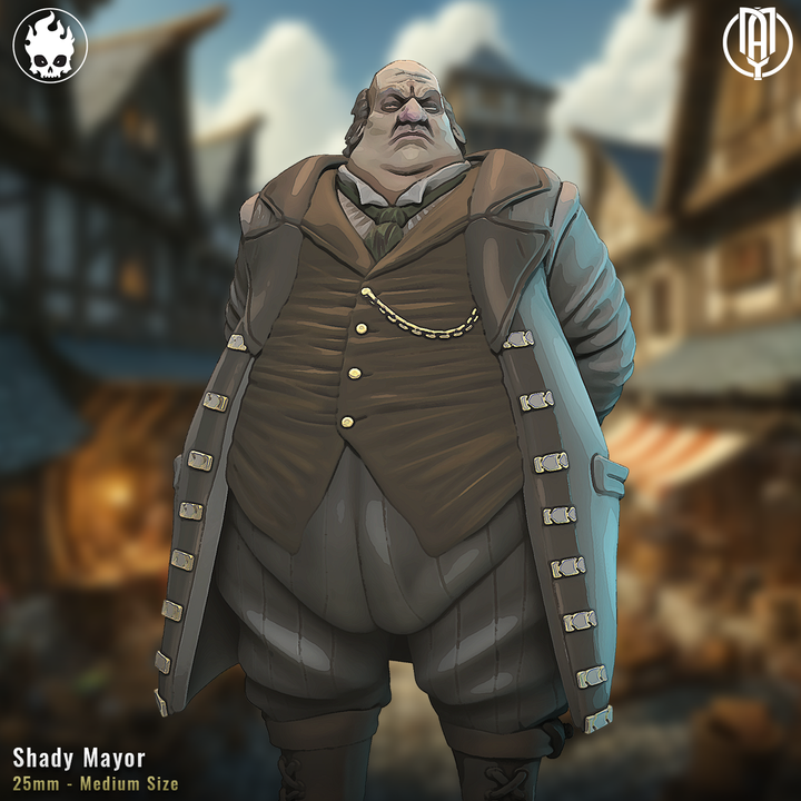 3D Printable Shady Mayor by NPC Forge