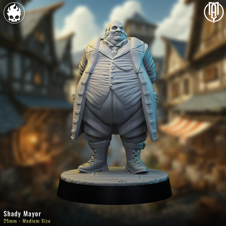 3D Printable Shady Mayor by NPC Forge