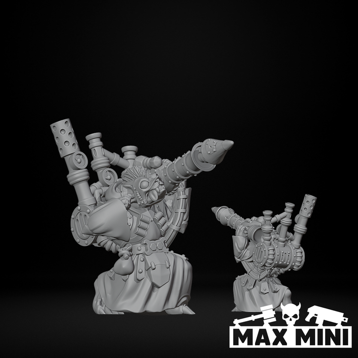 3D Printable Gnoll Rocketeers by Max Mini