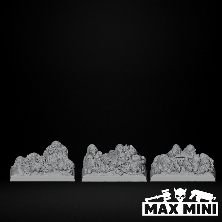 3D Printable Gnoll Rat Swarm by Max Mini