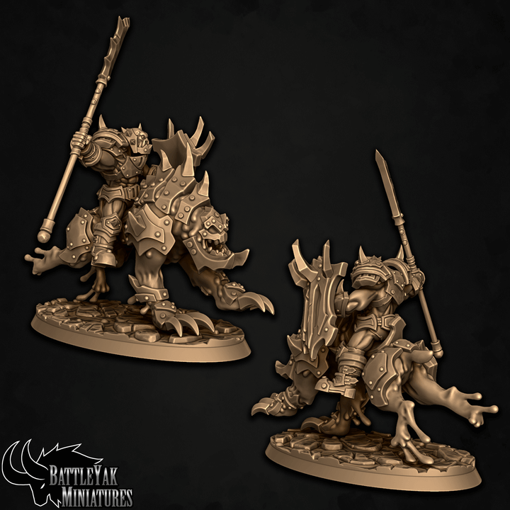 3D Printable Hellhound Rider A by Battle Yak Miniatures