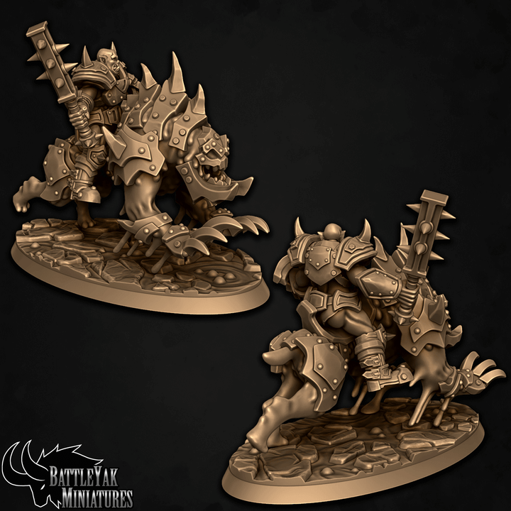 3D Printable Hellhound Rider D by Battle Yak Miniatures