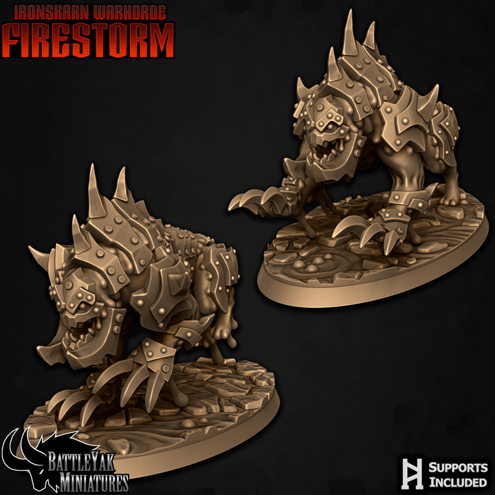 3D Printable Forgebound Hellhound Pack by Battle Yak Miniatures