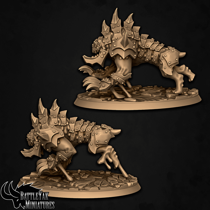 3D Printable Forgebound Hellhound Pack by Battle Yak Miniatures