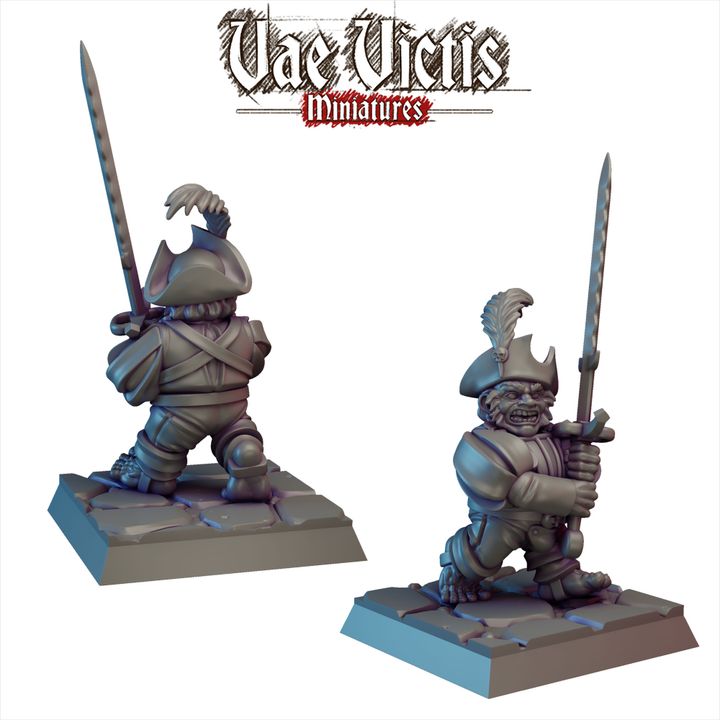 3D Printable Halfling Elite #05 [PRE-SUPPORTED] by Vae Victis Miniatures