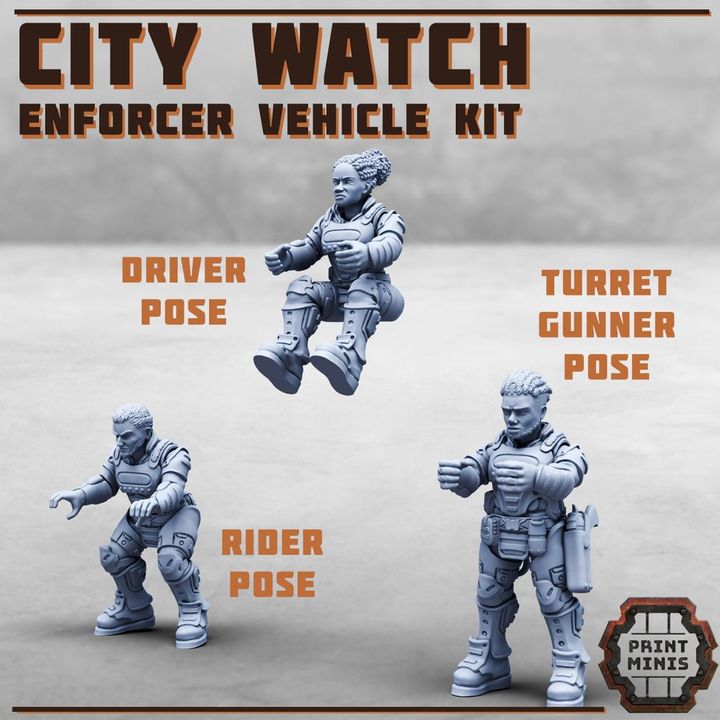 3D Printable City Watch Enforcers - Ultimate Kit by Print Minis