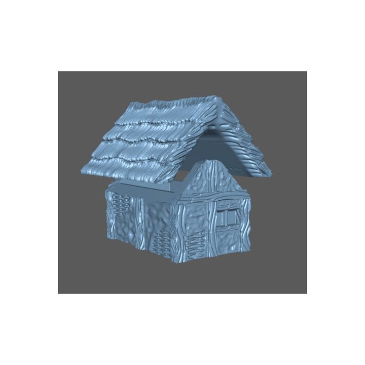 3D Printable Gallic or Briton Rectangle House by ZBB EditionS