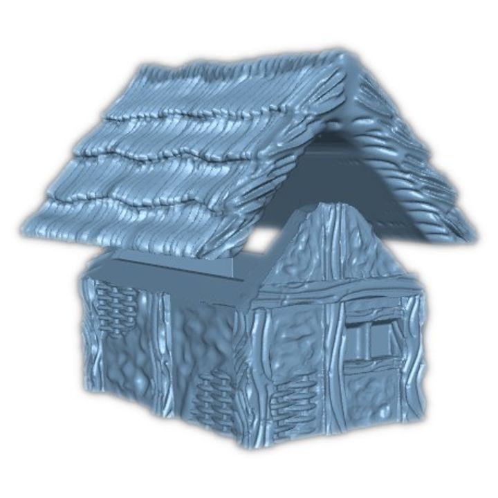 3D Printable Gallic or Briton Rectangle House by ZBB EditionS