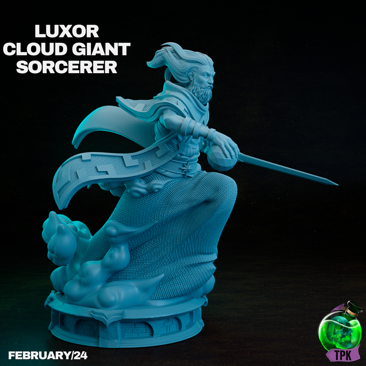 3D Printable Luxor Cloud Giant Sorcerer - Pose B by TPK Lab
