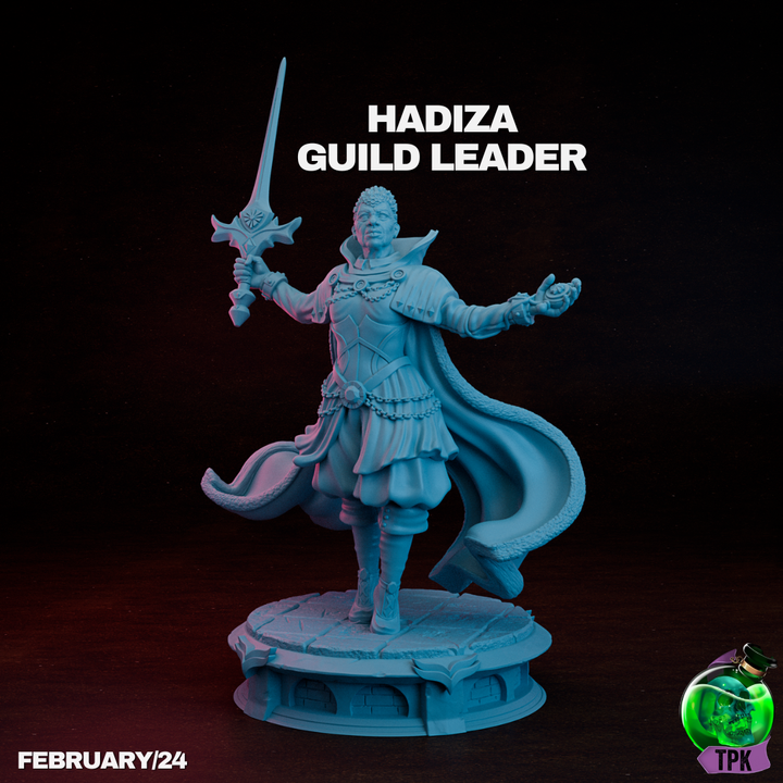 3D Printable Hadiza Guild Leader - Pose A by TPK Lab