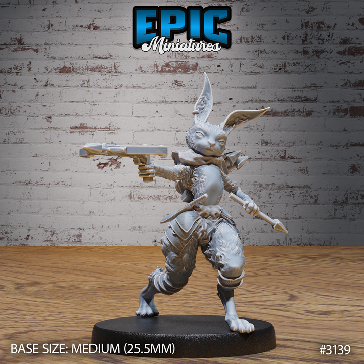 3D Printable Rabbit Folk Warrior Fighting / Bunny Warrior / Rodent ...