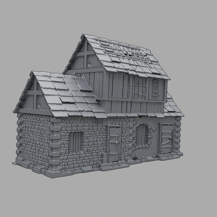3D Printable OSTERHEIM - 1st Slum Shacks by Catatonic Mushroom Miniatures