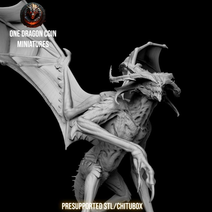 3D Printable Xalthor, World Devourer Demon Dragons by One Dragon Coin ...
