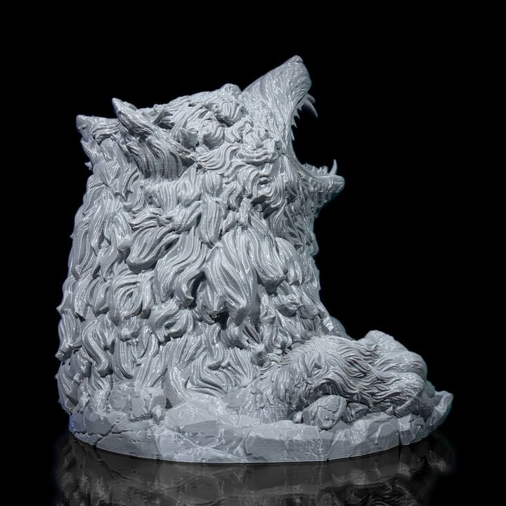 3D Printable Wolf Bite Dice Tower by Stlflix