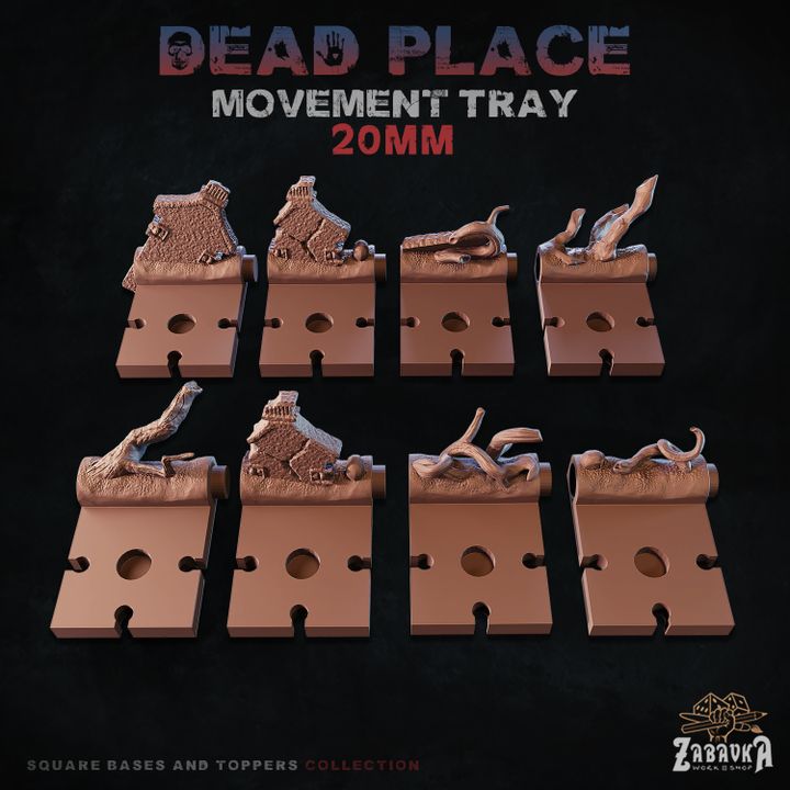 3D Printable Dead Place - Modular Movement Tray (20x20) by Zabavka Workshop