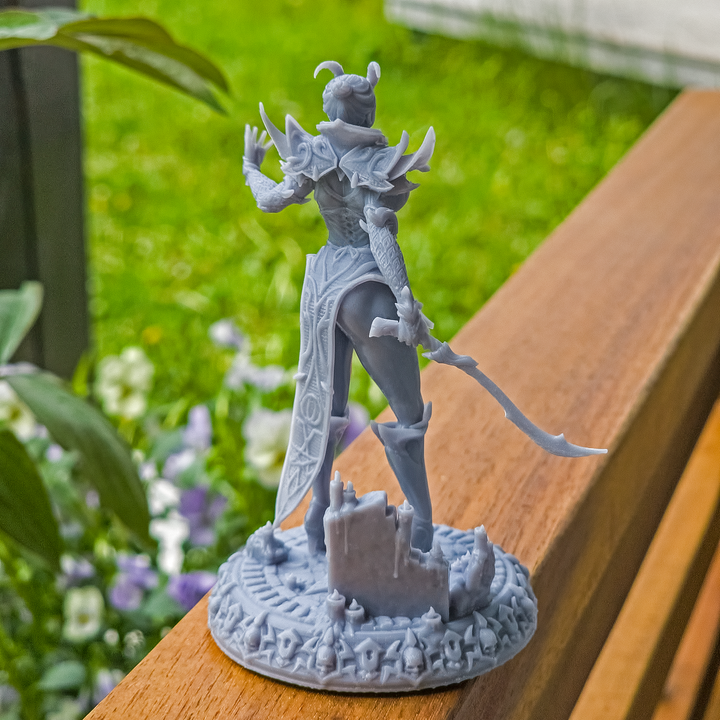 3D Printable Myrathis the Tiefling Warrior, DnD Miniatures - Fantasy ...