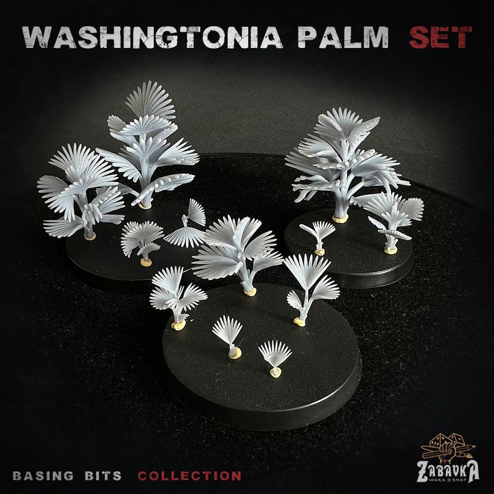 3D Printable Washingtonia palm - Basing Bits (Plants) by Zabavka Workshop