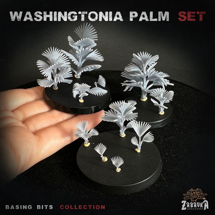 3D Printable Washingtonia palm - Basing Bits (Plants) by Zabavka Workshop