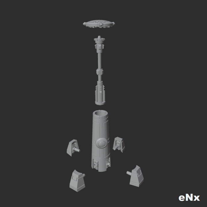 3D Printable SENSOR TOWER (SCI-FI) by erasterNx