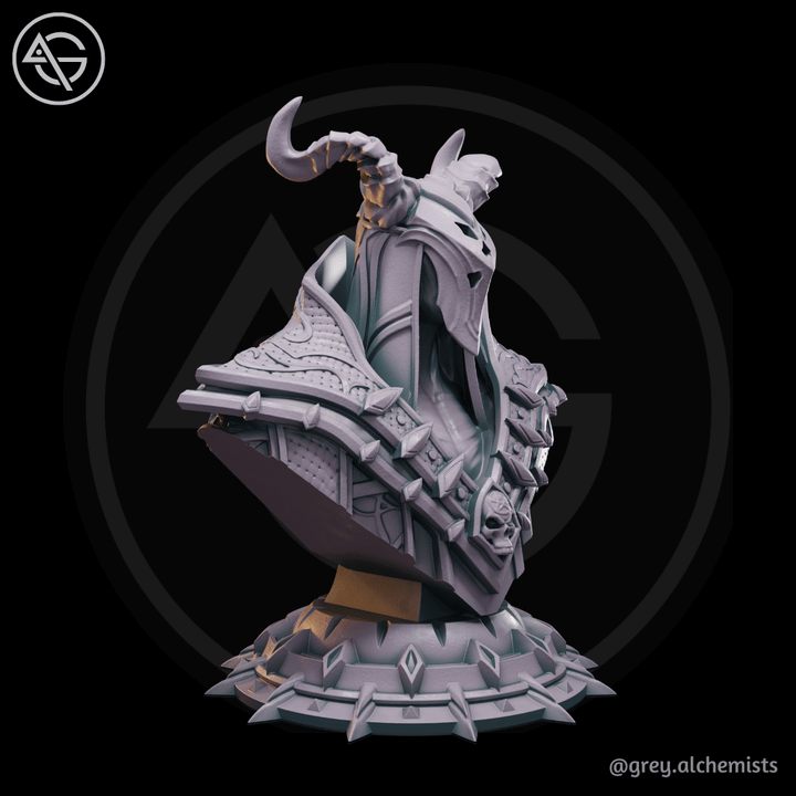 3D Printable Miniature Bust - Vardok the Tiefling Warlock, DnD Minis ...