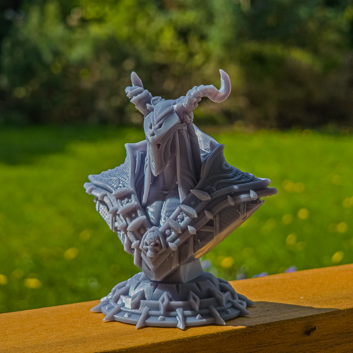 3D Printable Miniature Bust - Vardok the Tiefling Warlock, DnD Minis ...