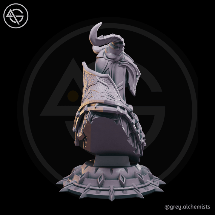 3D Printable Miniature Bust - Vardok the Tiefling Warlock, DnD Minis ...