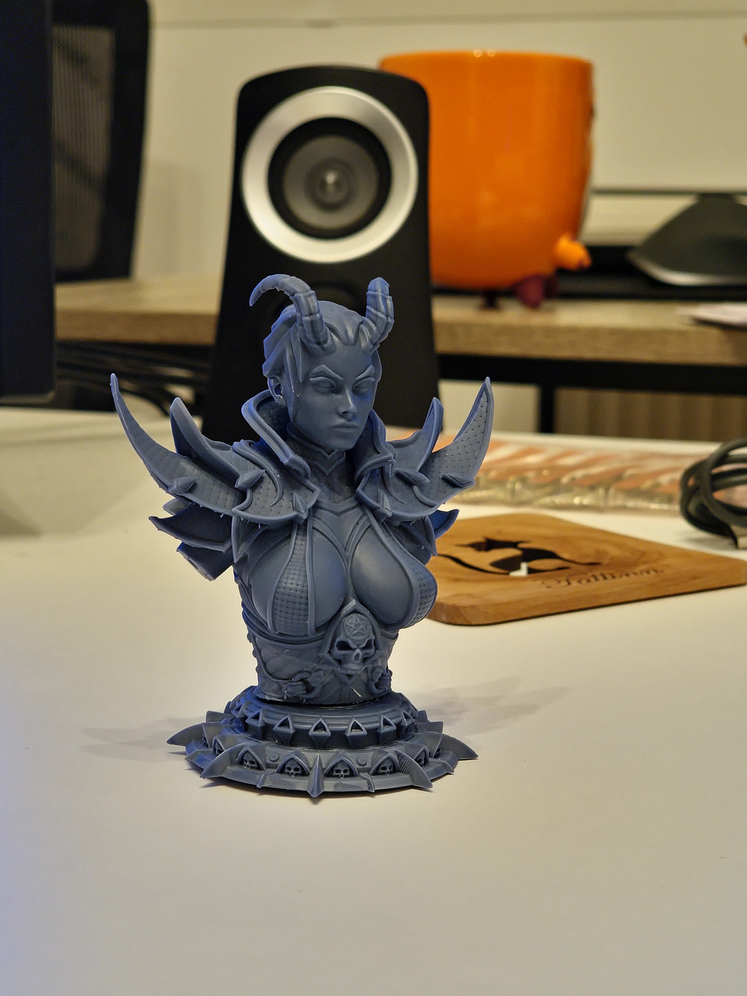 3D Printable Miniature Bust - Myrathis the Tiefling Warrior, DnD Minis ...