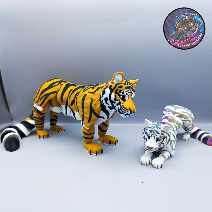 3D Printable Flexi Tiger by Kirsten M