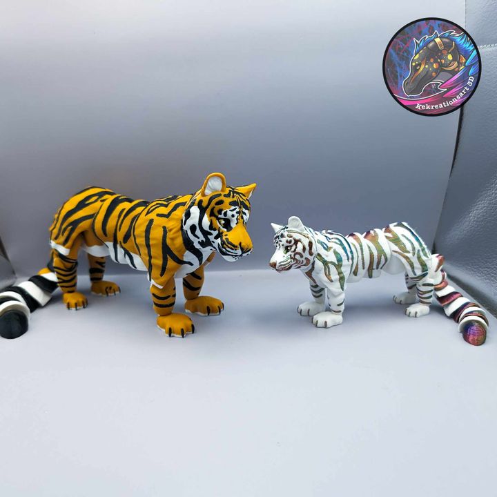 3D Printable Flexi Tiger by Kirsten M