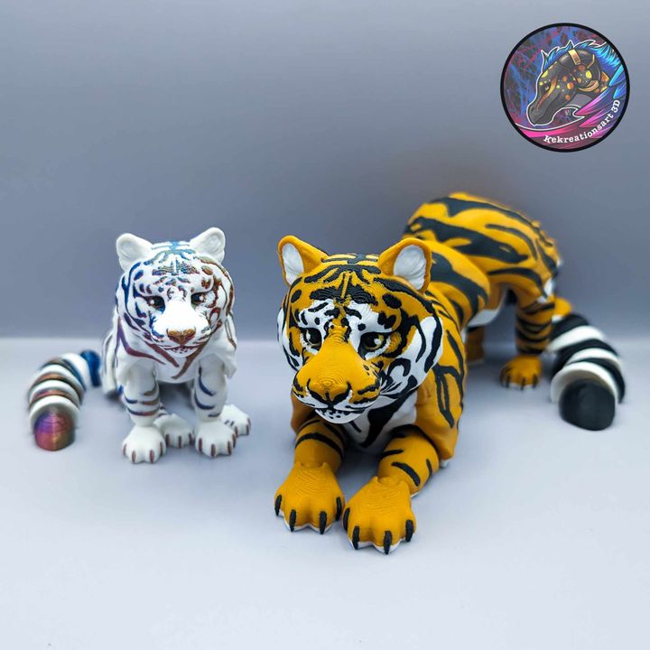 3D Printable Flexi Tiger by Kirsten M