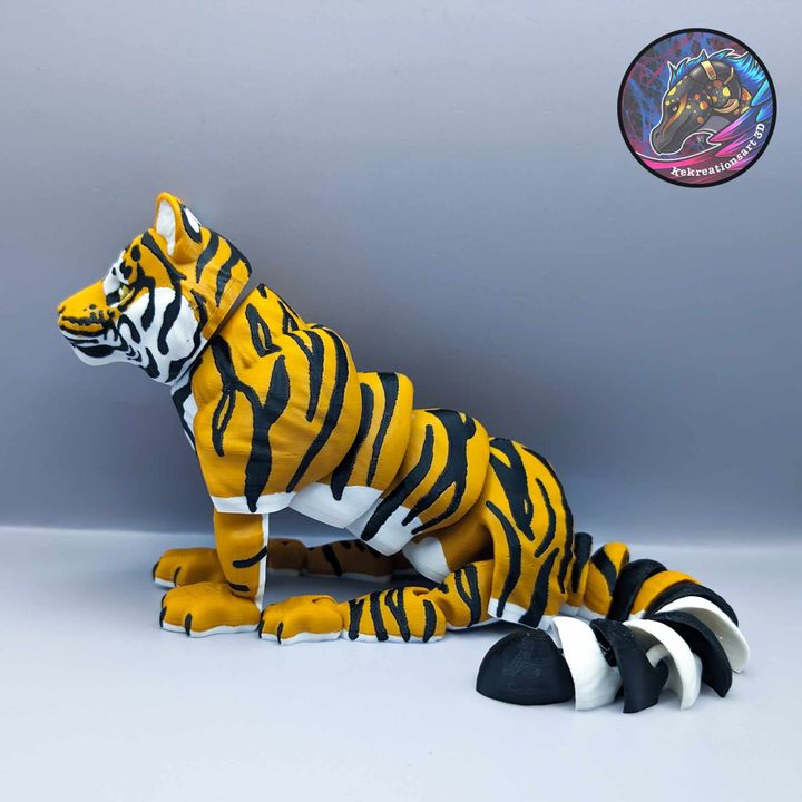 3D Printable Flexi Tiger by Kirsten M