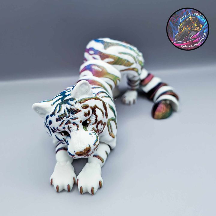 3D Printable Flexi Tiger by Kirsten M