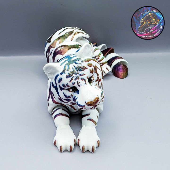 3D Printable Flexi Tiger by Kirsten M