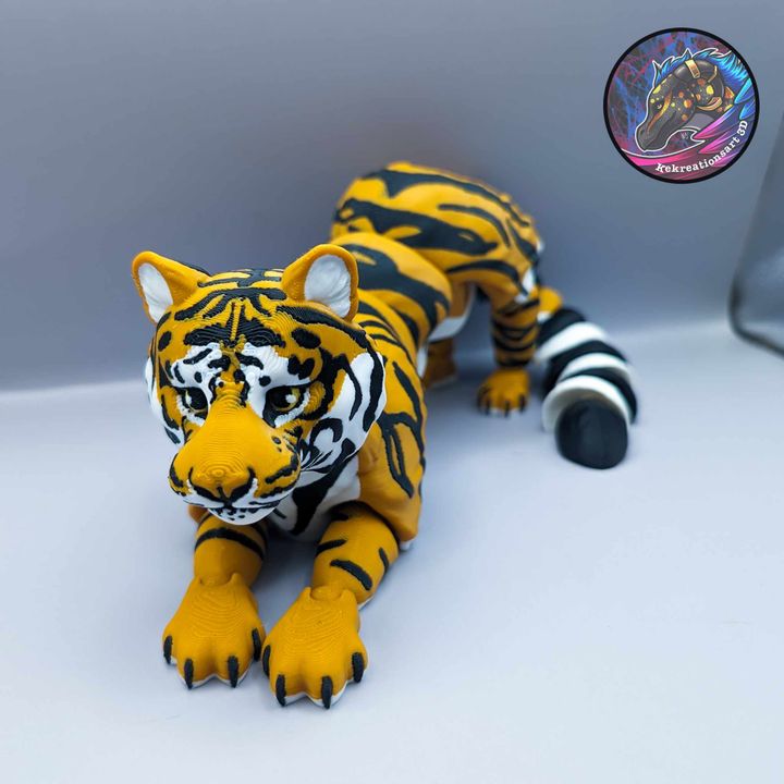 3D Printable Flexi Tiger by Kirsten M