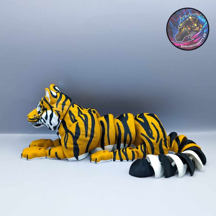 3D Printable Flexi Tiger by Kirsten M