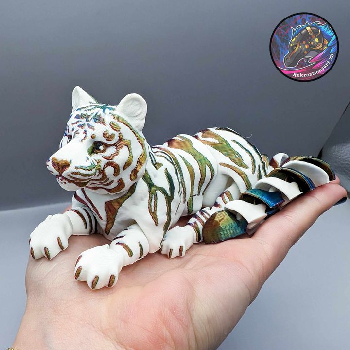 3D Printable Flexi Tiger by Kirsten M