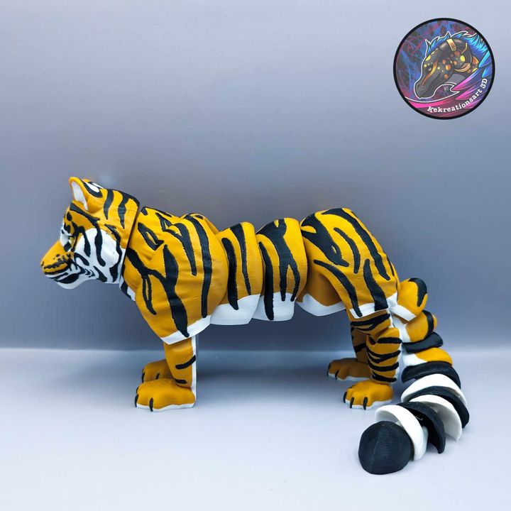 3D Printable Flexi Tiger by Kirsten M