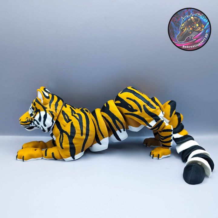 3D Printable Flexi Tiger by Kirsten M