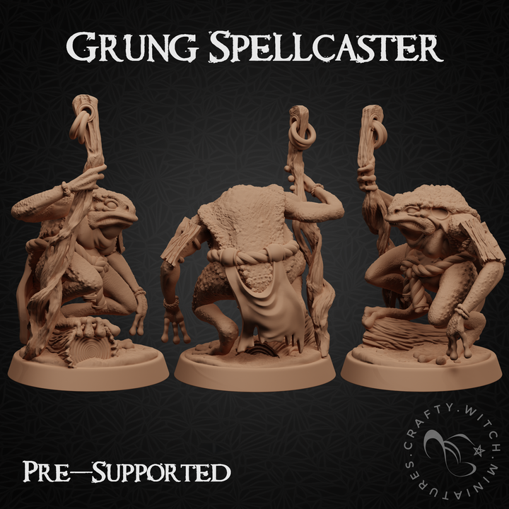 3D Printable Grung Spellcaster by Crafty Witch Miniatures
