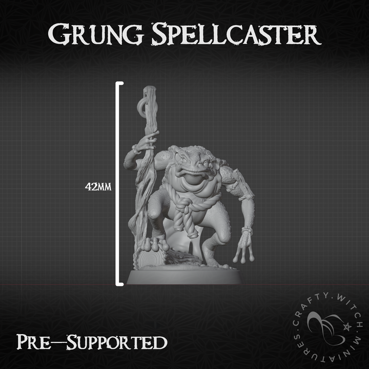3D Printable Grung Spellcaster by Crafty Witch Miniatures