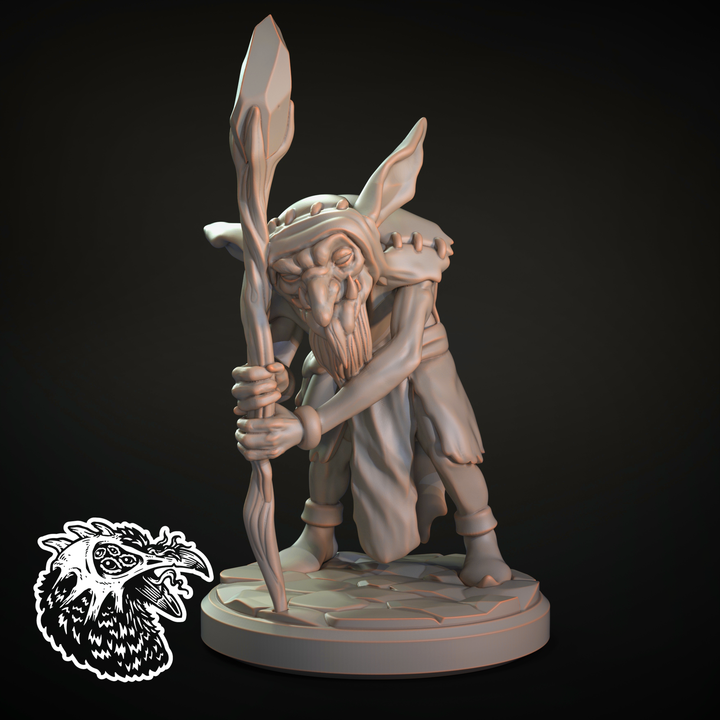3D Printable Goblin Mage by ColossalRaven