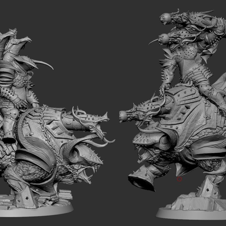 3D Printable Living Ordinance Mount and Rider (Pose 1 of 2) by Mini ...