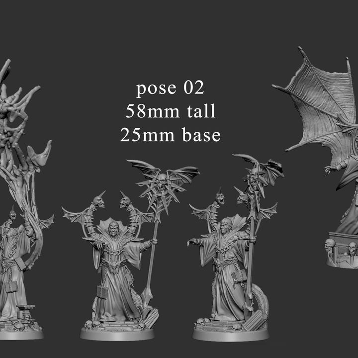 3D Printable Blood Devourer Adept (Pose 1 of 3) by Mini Monster Mayhem