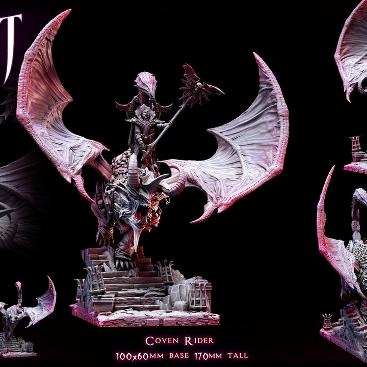 3D Printable Coven Rider (Rider optional) (Pose 1 of 2) by Mini Monster ...