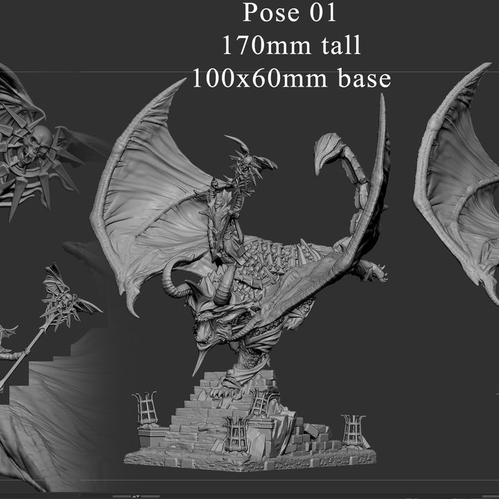 3D Printable Coven Rider (Rider optional) (Pose 1 of 2) by Mini Monster ...