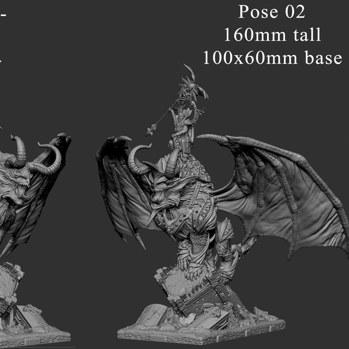 3D Printable Coven Rider (Rider optional) (Pose 2 of 2) by Mini Monster ...