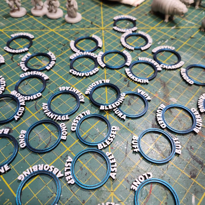 3D Print of Base-Rings Pack (269 Rings) & Ring Holder / Dungeon Master ...