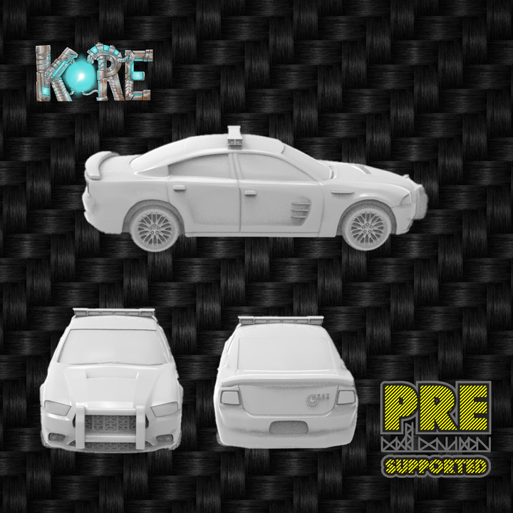 3D Printable Police Car by Kore Games